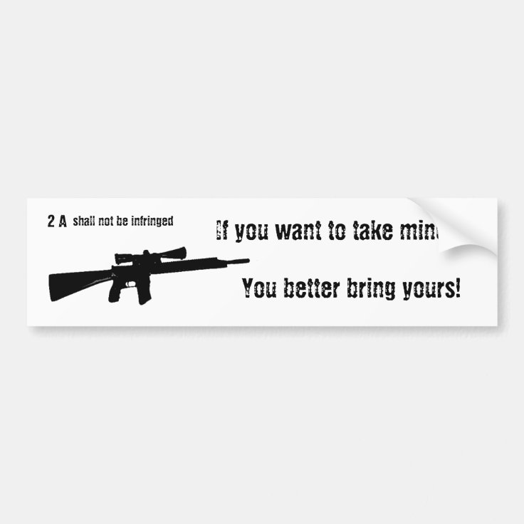 Gun Rights Supporter Pro Second Amendment 2 A Bumper Sticker | Zazzle