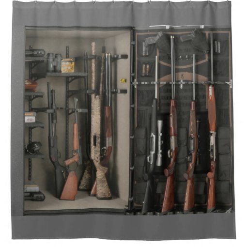 Gun safe Shower Curtain | Zazzle