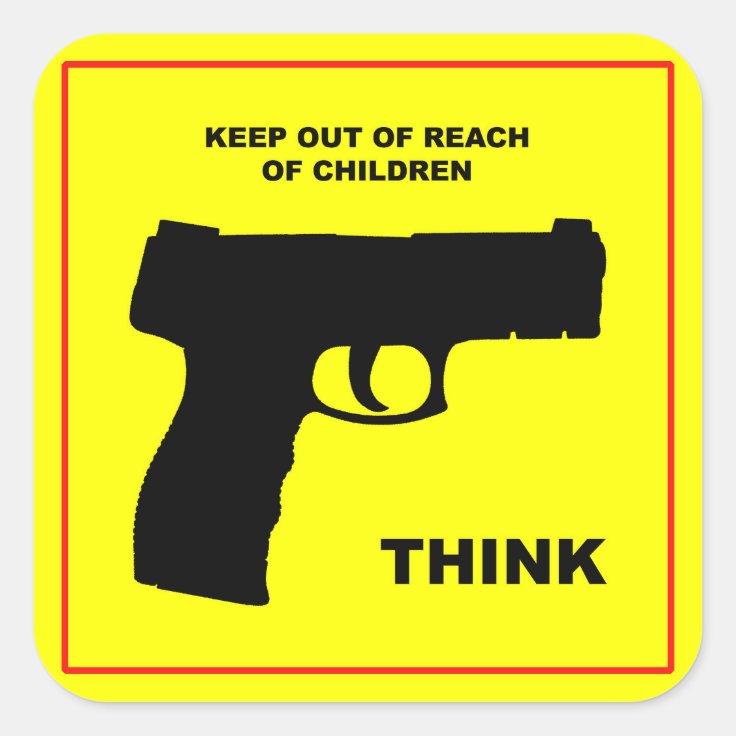 Gun Safety Stickers | Zazzle