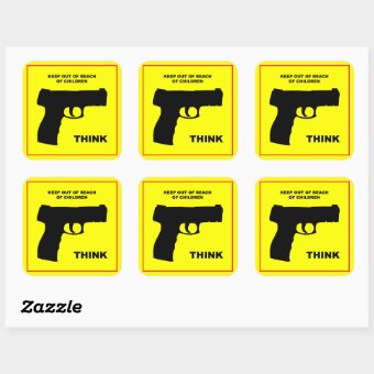 Gun Safety Stickers | Zazzle