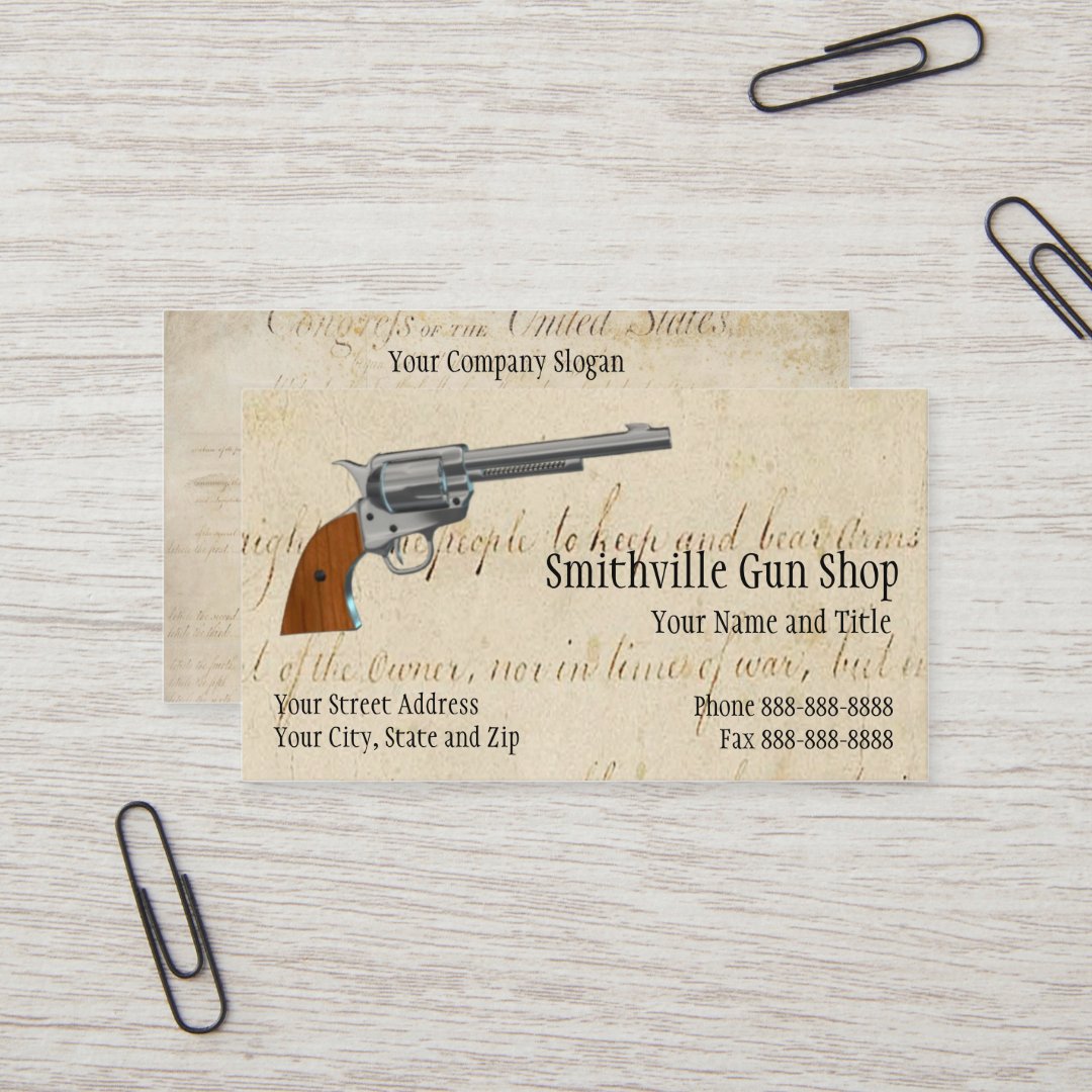 Gun Shop Business Card | Zazzle