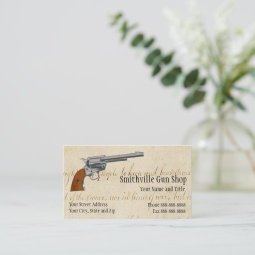 Gun Shop Business Card | Zazzle