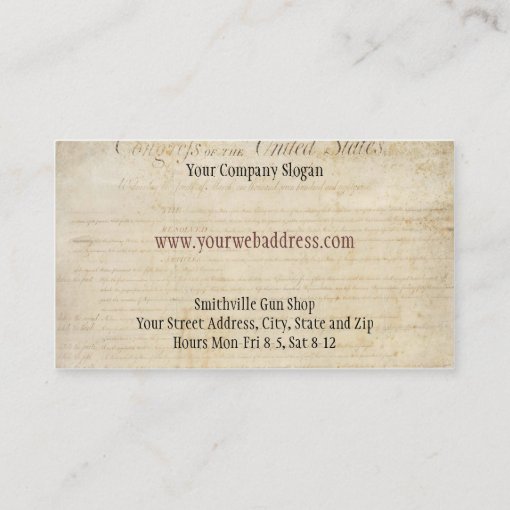 Gun Shop Business Card | Zazzle