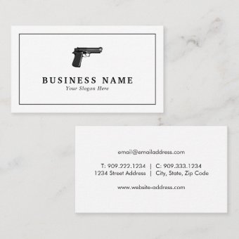 Gun Shop Business Card | Zazzle