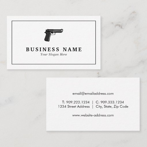 Gun Shop Business Card | Zazzle