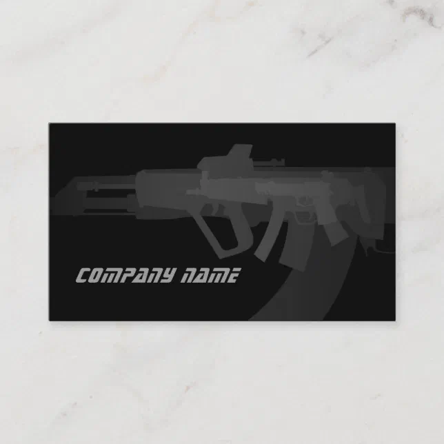 Gun Shop Simple Black Business Card | Zazzle