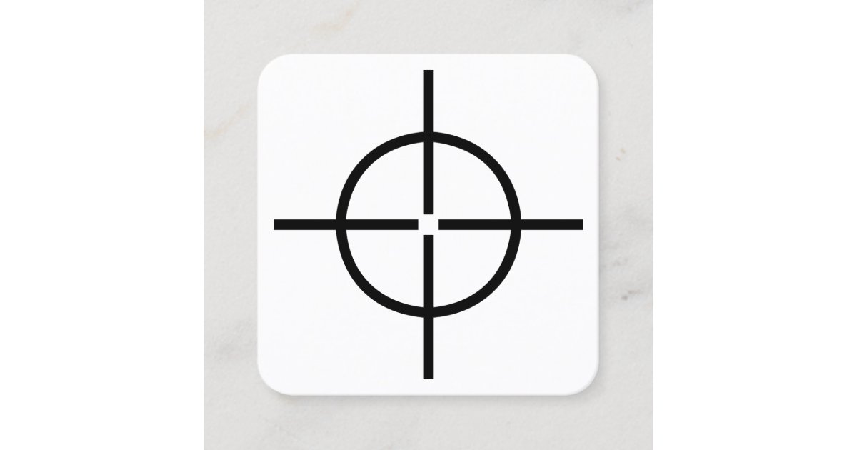 Gun Sight Square Business Card | Zazzle