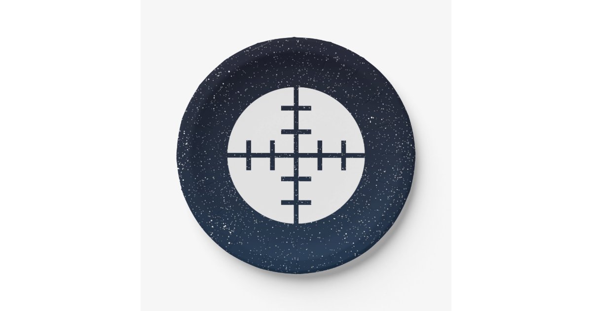 Gun Targets Pictograph Paper Plates | Zazzle