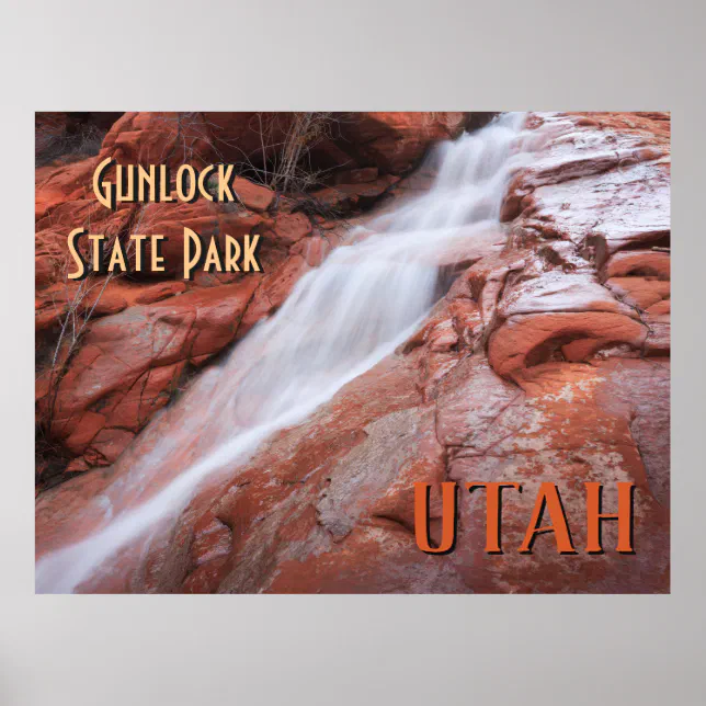 Gunlock State Park Utah Waterfall Poster | Zazzle