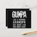 GUNPA Like A Normal Grandpa But More Fun And Owns Postcard | Zazzle