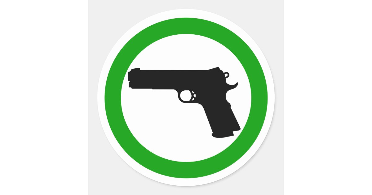 Guns Allowed Zone sticker | Zazzle