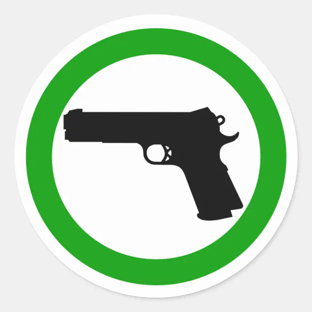 Guns Allowed Zone sticker | Zazzle
