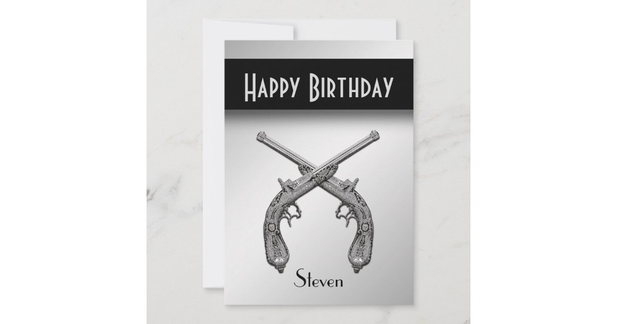 Guns Birthday Party Invitation | Zazzle