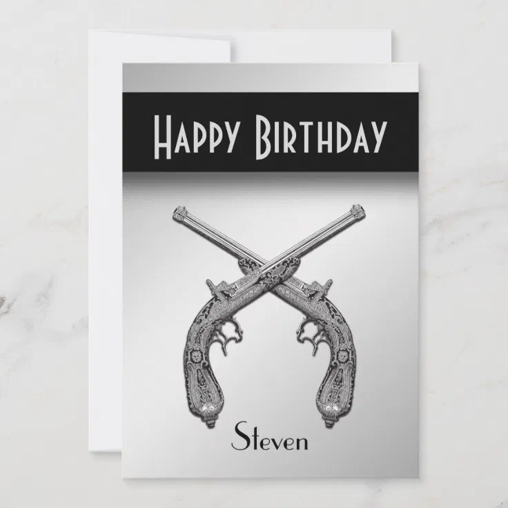 Guns Birthday Party Invitation | Zazzle