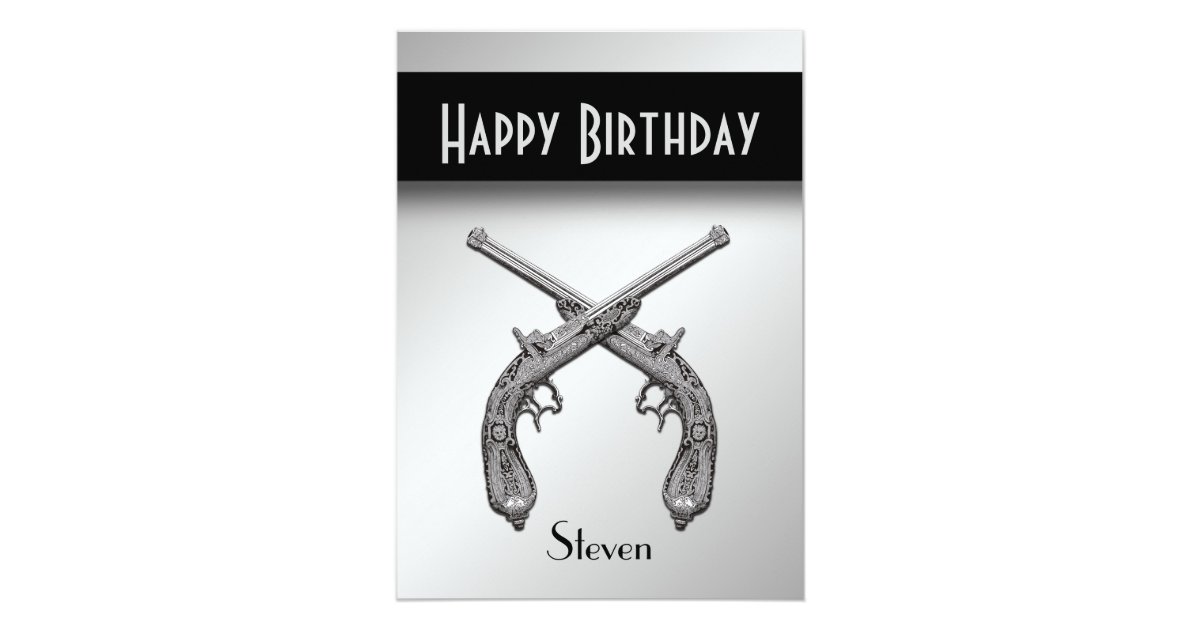 Guns Birthday Party Invitation | Zazzle.com