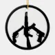 Guns In A Peace Sign Ceramic Ornament | Zazzle