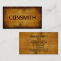 Gunsmith Antique Brushed Business Card | Zazzle