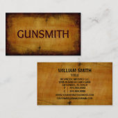Gunsmith Antique Brushed Business Card | Zazzle