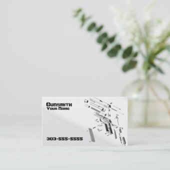 Gunsmith Business Card | Zazzle