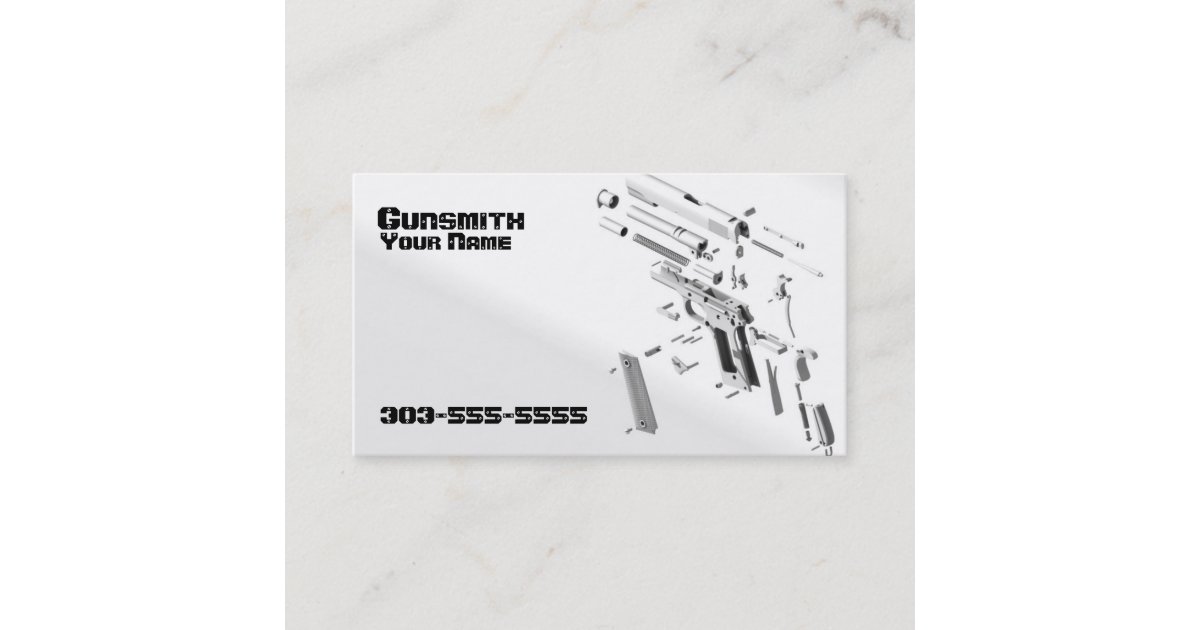 Gunsmith Business Card | Zazzle