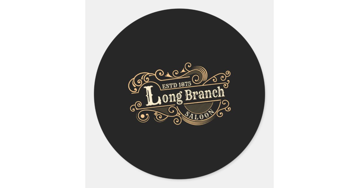 Gunsmoke Long Branch Saloon Tv Classic Round Sticker | Zazzle