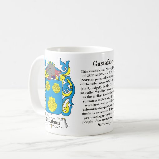 Gustafson Family Coat of Arms mug | Zazzle