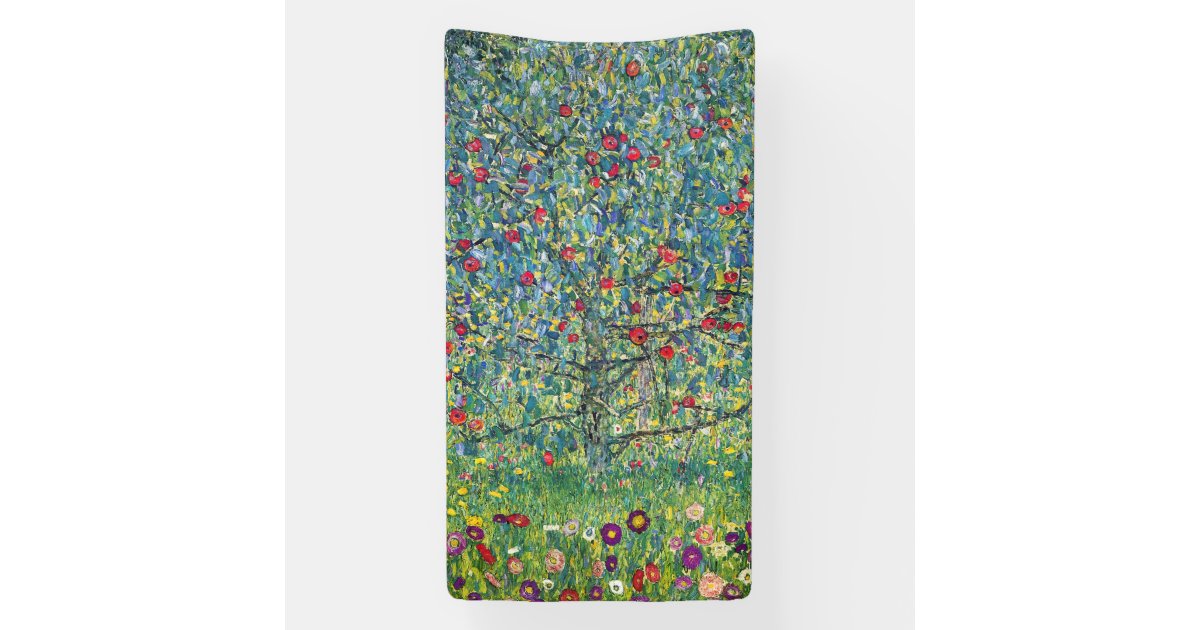 Gustav Klimt - Apple Tree Banner | Zazzle