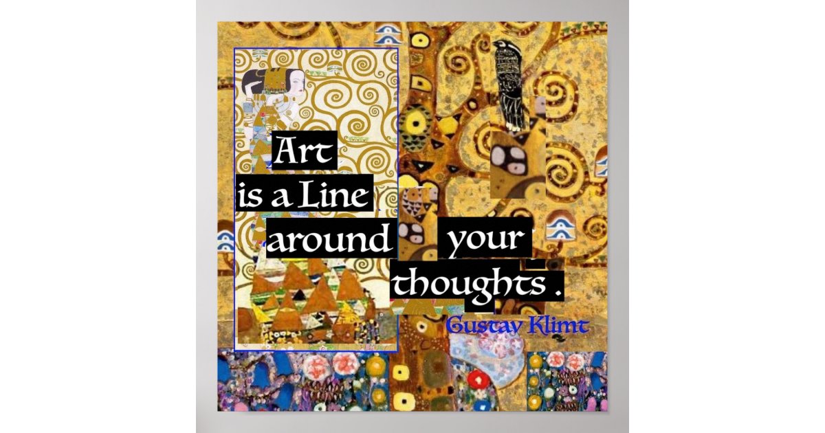 Gustav Klimt Art is a Line Poster | Zazzle