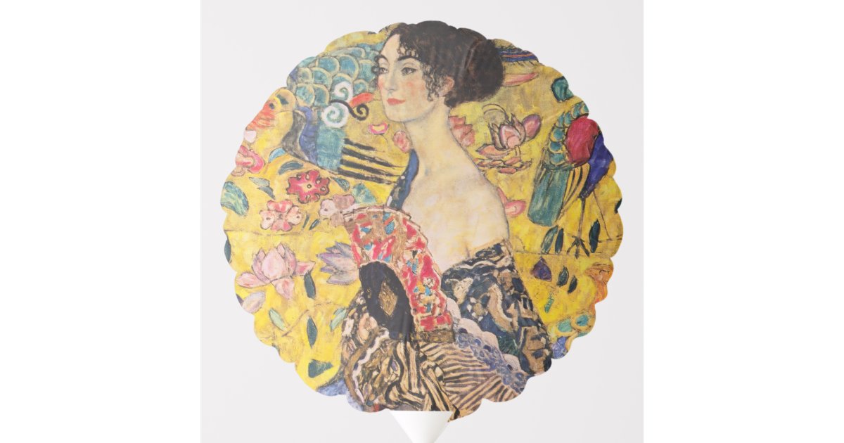 Gustav Klimt - Lady with Fan Balloon | Zazzle