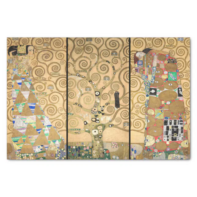 Gustav Klimt - Stoclet Frieze Tree of Life Tissue Paper | Zazzle