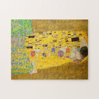 Gustav Klimt The Kiss Fine Art Jigsaw Puzzle | Zazzle