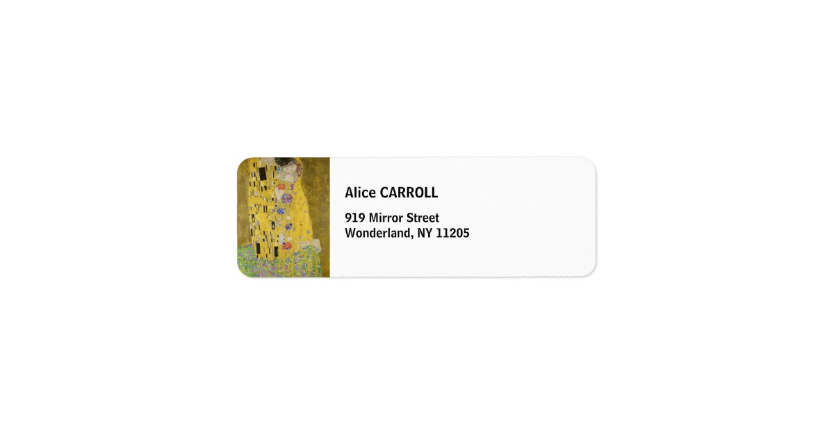 Gustav Klimt - The Kiss Label | Zazzle
