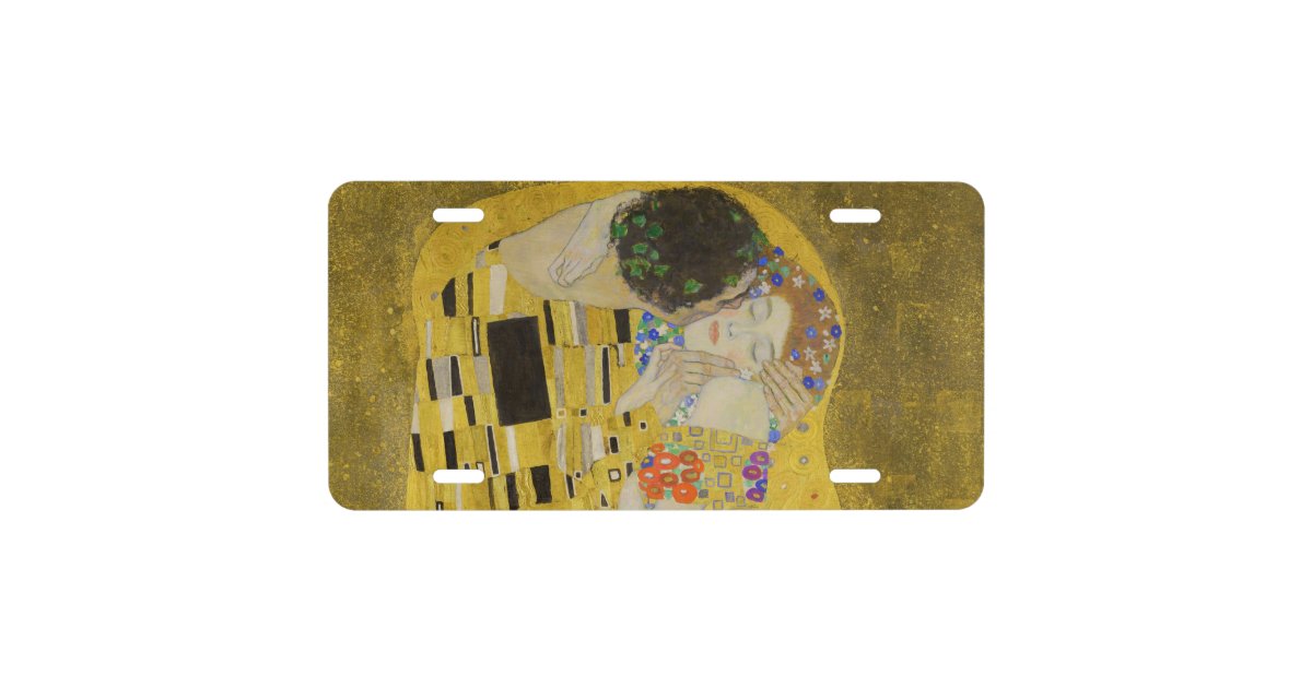 Gustav Klimt - The Kiss License Plate | Zazzle
