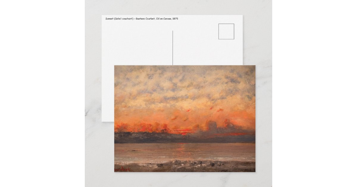 Gustave Courbet - Sunset Postcard | Zazzle