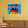 Gute Fahrt Good Trip in German Vacations Travel Poster | Zazzle