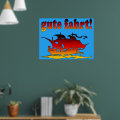 Gute Fahrt Good Trip in German Vacations Travel Poster | Zazzle