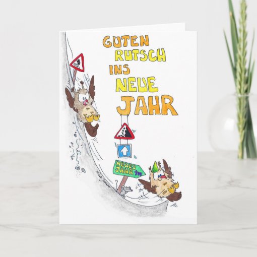 GUTEN RUTSCH Greeting card by Nicole Janes | Zazzle