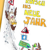 GUTEN RUTSCH Greeting card by Nicole Janes | Zazzle