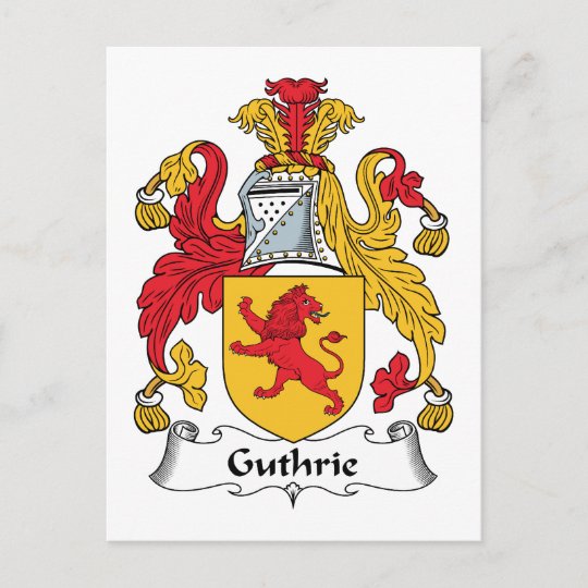 Guthrie Family Crest Postcard | Zazzle.com