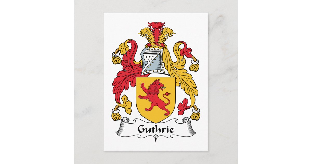Guthrie Family Crest Postcard | Zazzle.com