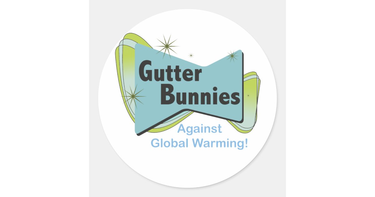 Gutter Bunnies Classic Round Sticker | Zazzle