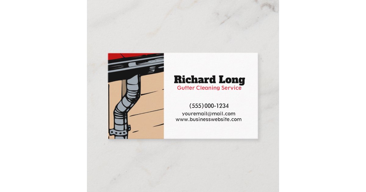 Gutter Cleaning Service Business Card | Zazzle