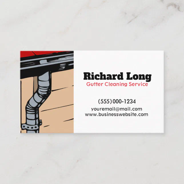 Gutter Cleaning Service Business Card | Zazzle