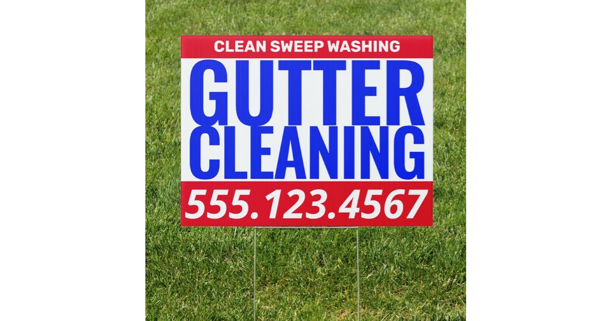 Gutter Cleaning Sign | Zazzle