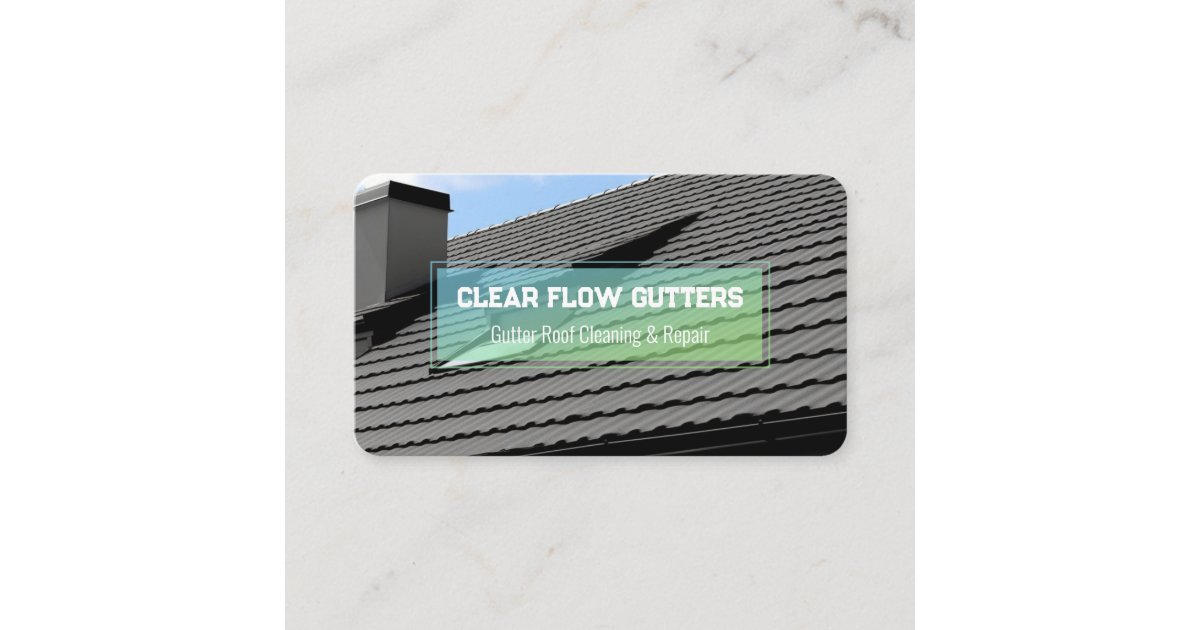 Gutter Roof Business Card | Zazzle
