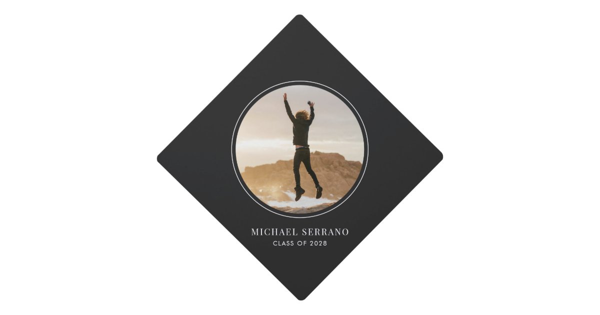 Guy Graduate Photo Personalized Graduation Cap Topper | Zazzle