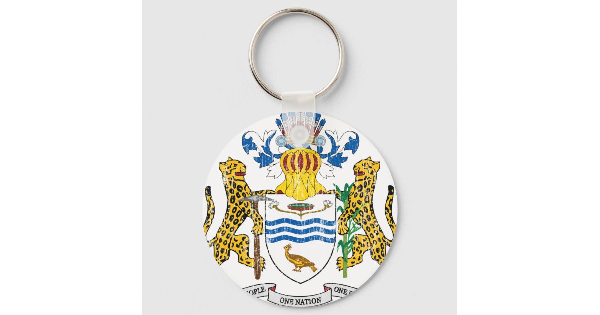 Guyana Coat Of Arms Keychain | Zazzle