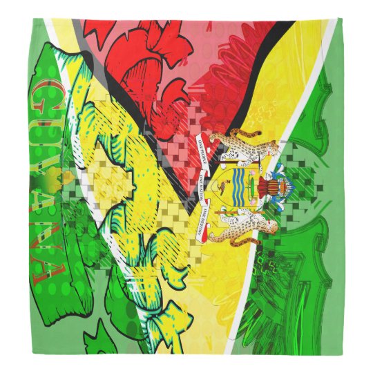 Guyana Flag Bandana- RokCloneDesigns Graphic Style Bandana | Zazzle.com