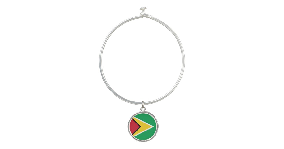 Guyana Flag Bangle Bracelet | Zazzle
