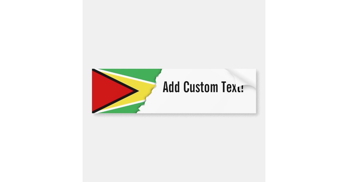 Guyana Flag Bumper Sticker | Zazzle
